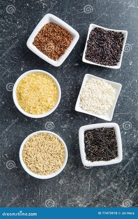 Different Rice Varieties Stock Photo Image Of Organic 77473978