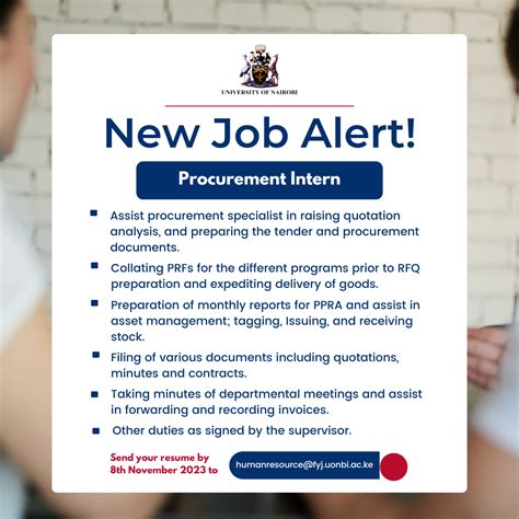 Internship Opportunity Procurement Intern Faculty Of Health Sciences