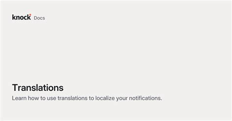 translations knock docs