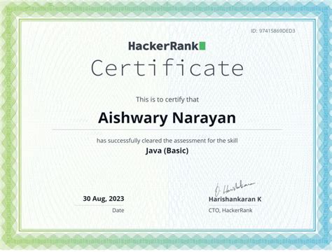Aishwary Narayan On Linkedin Hackerrank