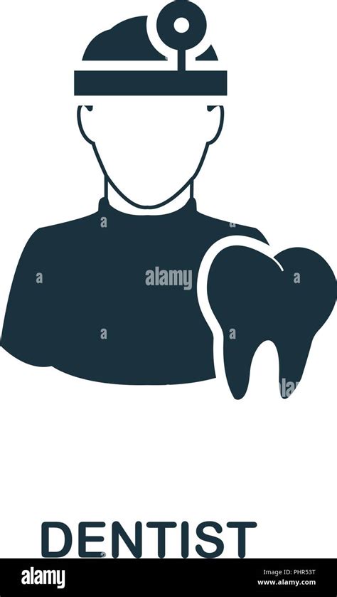 Dentist Icon Monochrome Style Design From Professions Collection Ui Pixel Perfect Simple