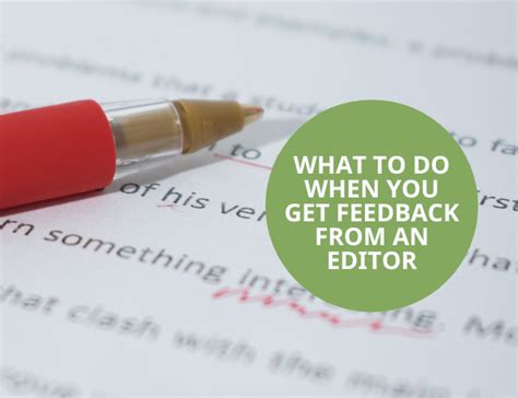 What To Do When You Get Feedback From An Editor Alice Sudlow Editor