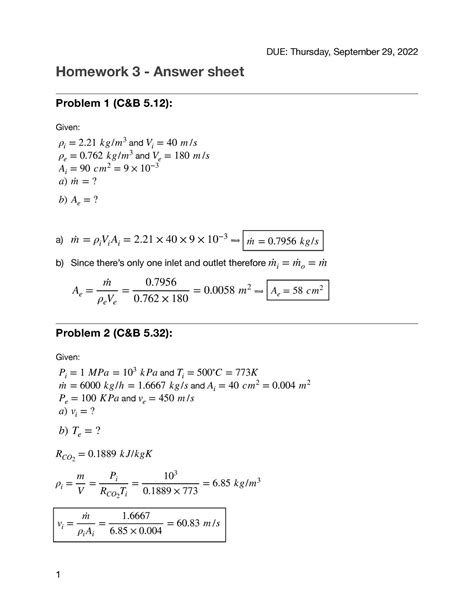 HW Solutions Homework Answer Sheet Problem C B Given A B Since Theres Only