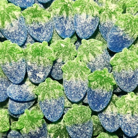 Fizzy Blue Raspberries Raspberry Shaped Lollies Candy Co