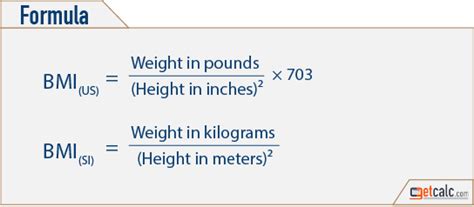 Body Mass Index Calculation Chart Ponasa