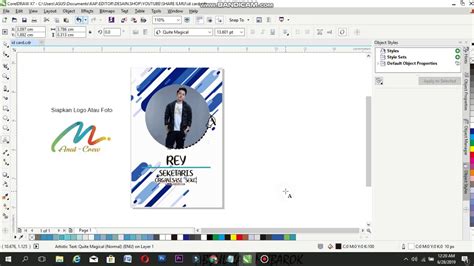 Tutorial Desain Grafis Membuat Desain Id Card Di Coreldraw X7 Blog Okuta