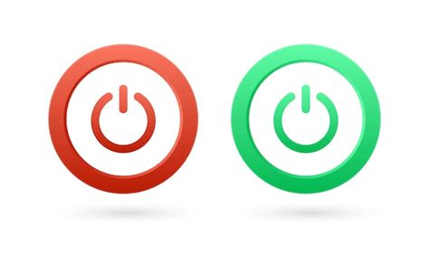 Premium Vector Power Icon Button Switch 3d With Turn On Off Icons And Shut Down Symbols With