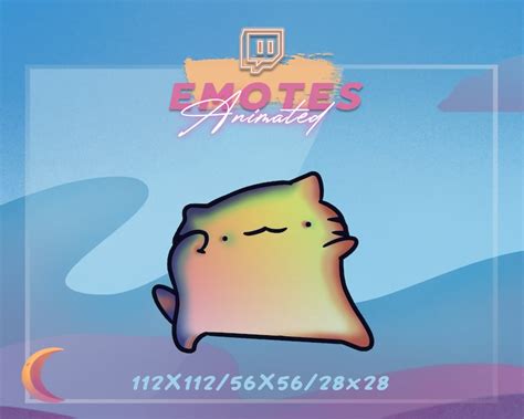 Rave Cat Twitch Emote Animated Dancing Chibi Digital Download Etsy