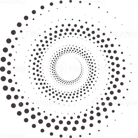 Dotted Circles Pattern Abstract Half Tone Graphic Circular Textured