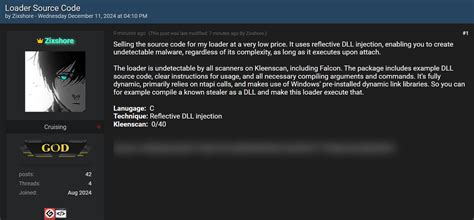 A Threat Actor Claims To Be Selling Loader Source Code