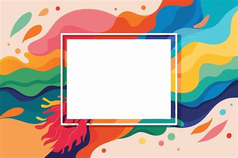 Colorful Frame Background Premium Ai Generated Vector