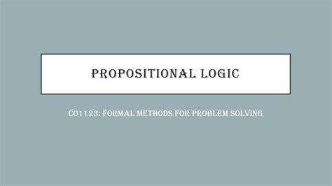 Solution Lecture 02 Propositional Logic Studypool