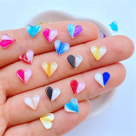 그라데이션 하프 컬러 하트 데코파츠 10색