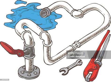 Sanitary Engineering Composition With Pipes And Wrenches High Res Vector Graphic Getty Images