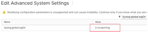 System Logs On Esxi Host Are Stored On Non Persistent Storage
