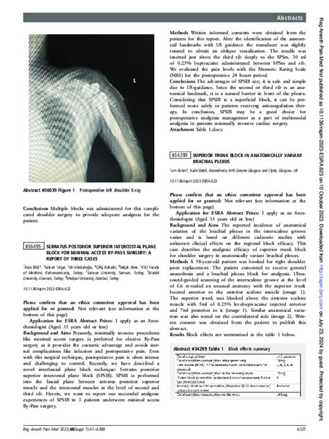 Pdf 34299 Superior Trunk Block In Anatomically Variant Brachial Plexus Karin Belch