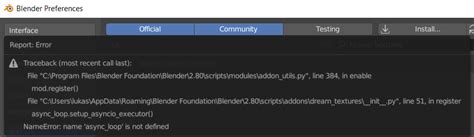 dream texture zip name error async loop is not defined · issue 125