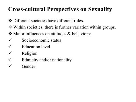 Sexuality In Western And Easrtern Culture PPTX
