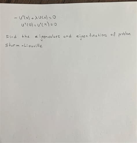 Solved Ux Lambda Ux0 U0u