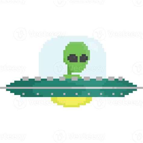 Pixel Art Alien Ufo Character 27517526 Png