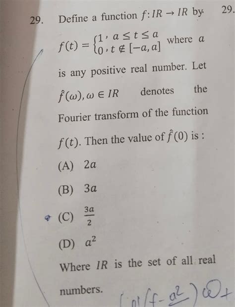 Define A Function F I R Rightarrow I R By F T Left Begin Arr
