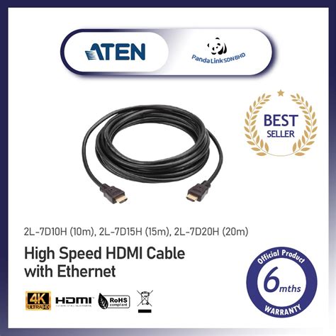 ATEN 4K HDMI 2 0 High Speed HDMI Cable With Ethernet 10m 15M 20M Shopee Malaysia