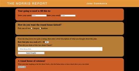 Github Tmeyer01thenorrisreport This App Uses A Chuck Norris Api
