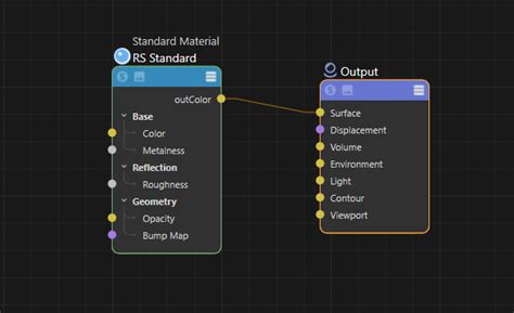 Redshift Material Output Node