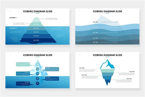 Iceberg Diagram Infographics Templates Powerpointx Slides Keynote Powerpoint