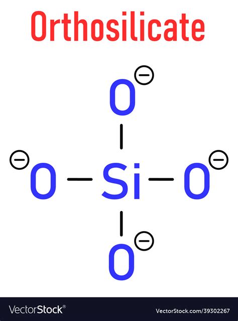Orthosilicate Chemical Structure Skeletal Formula Vector Image