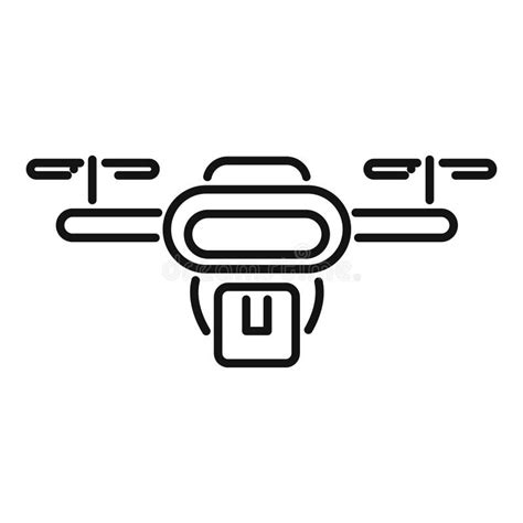Drone Parcel Delivery Icon Outline Vector Shop Express Stock Vector Illustration Of Deliver