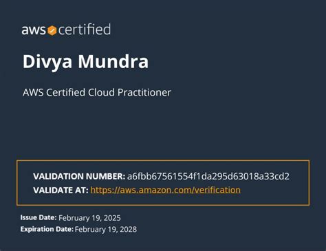 aws cloudcomputing certification awscloudpractitioner… divya mundra