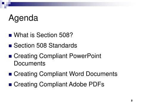 Ppt Creating Section 508 Compliant Documents And Presentations