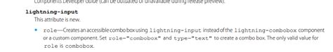 Picklist Lightning Input Combo Box With New Attribute Role Not