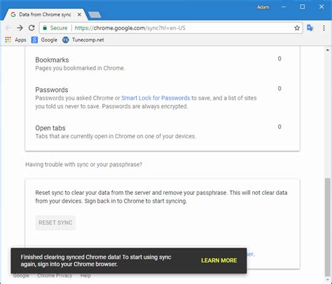 How To Remove Your Sync Passphrase From Google Chrome