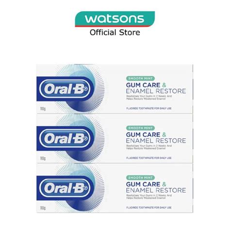 Oral B Gum Care And Enamel Restore Smooth Mint Toothpaste 3x110g Lazada