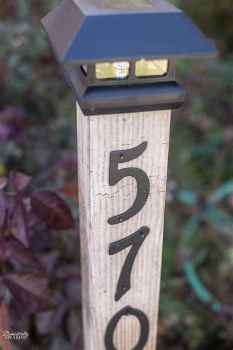Lamp Post Lighted Address Signs