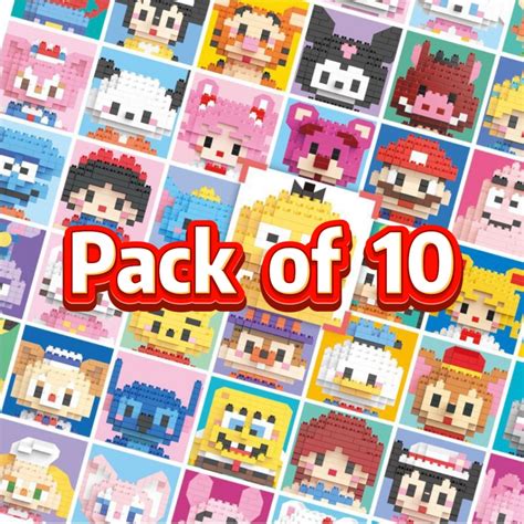 【pack of 10】set meal discounts 60 styles mini building block diy