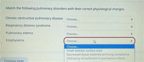 [answered] Match The Following Pulmonary Disorders With Their Correct Kunduz