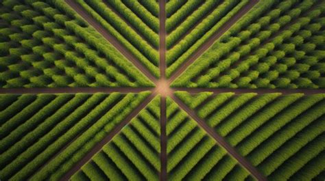 Premium Ai Image Abstract Aerial View Of A Circular Geometric Crop