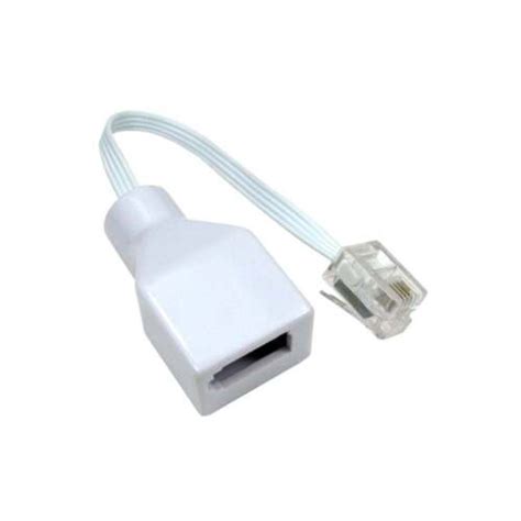 Telephone Adapter RJ11 Plug To BT Socket Male Female Modem 4 WIRE Stub Lead 5056255313407 EBay