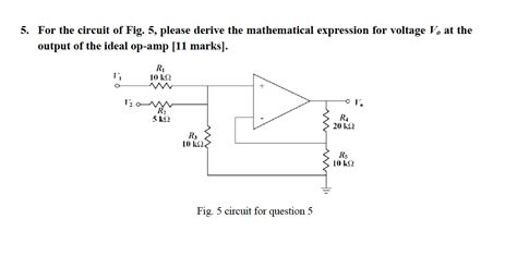 Solved For The Circuit Of Fig Please Derive The Chegg