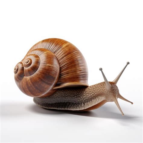 Premium Ai Image Snail With A Large Shell And A Small Shell On Its Back