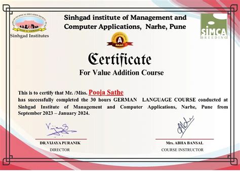 germanlanguage certificateachieved gratitude simca danke dankebar pooja shekhar sathe