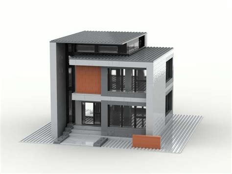Lego Moc Brutalist Modern Lego House By Legomodernist Rebrickable Build With Lego