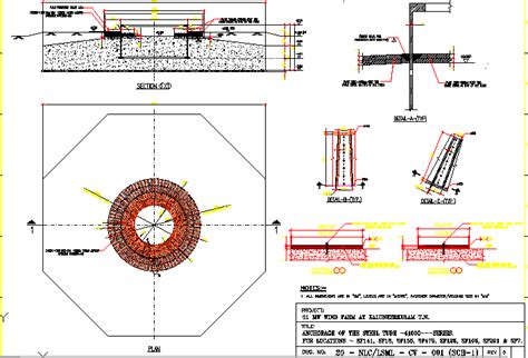 The Plan Of Pile Cap Bottom Reinforcement Section Details Is Given In