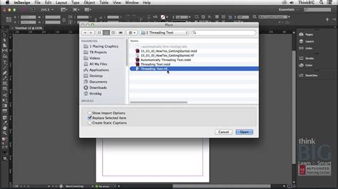 threading text in adobe indesign youtube