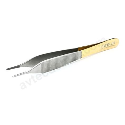 Adson Tissue Forceps Straight Tc Serrated 120mm Avtec Dental