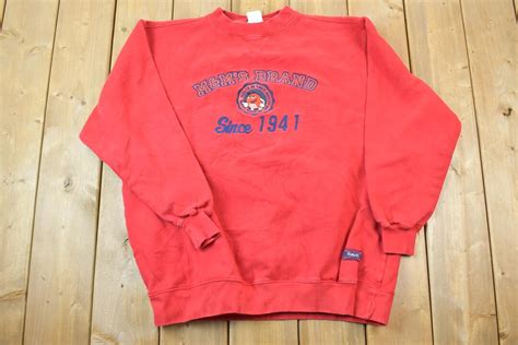 Vintage 1990s Mandm Brand Crewneck Sweatshirt 90s Crewneck Made In