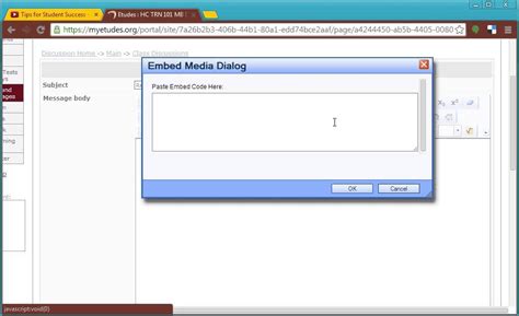 Embedding YouTube Videos In Etudes YouTube